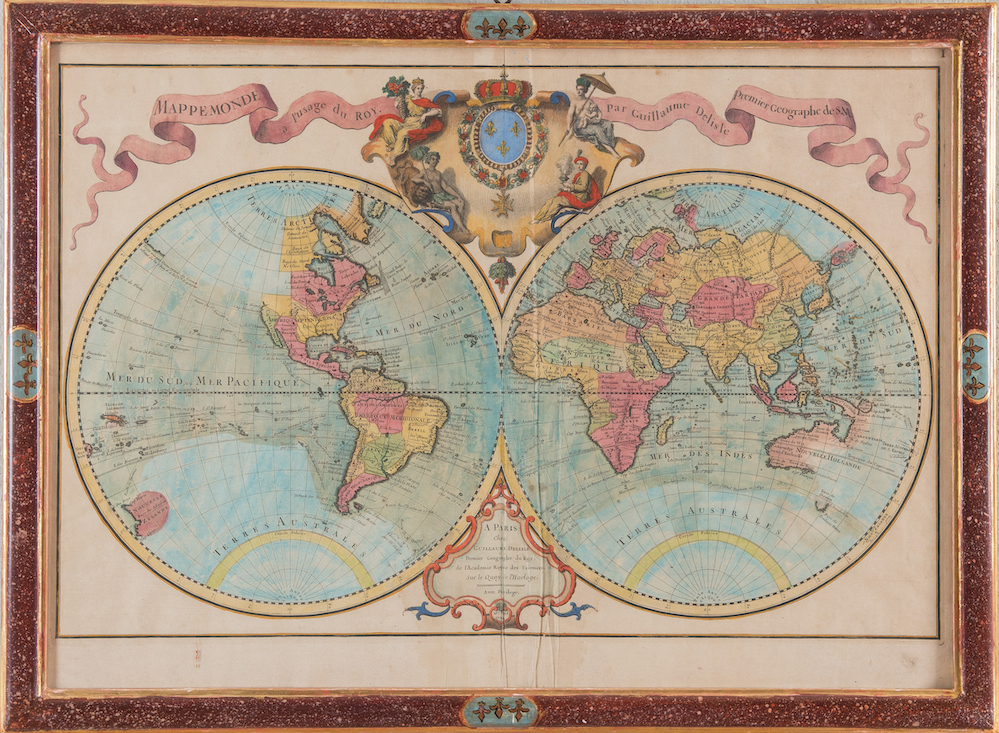 GUILLAUME DELISLE, "Mappemonde à l'usage du Roy". Stampa calcografica con... | Art International ...