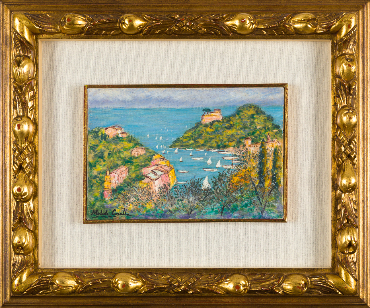 MICHELE CASCELLA (1892-1989) - Portofino dall'alto | Studio d'Arte Borromeo | ArsValue.com