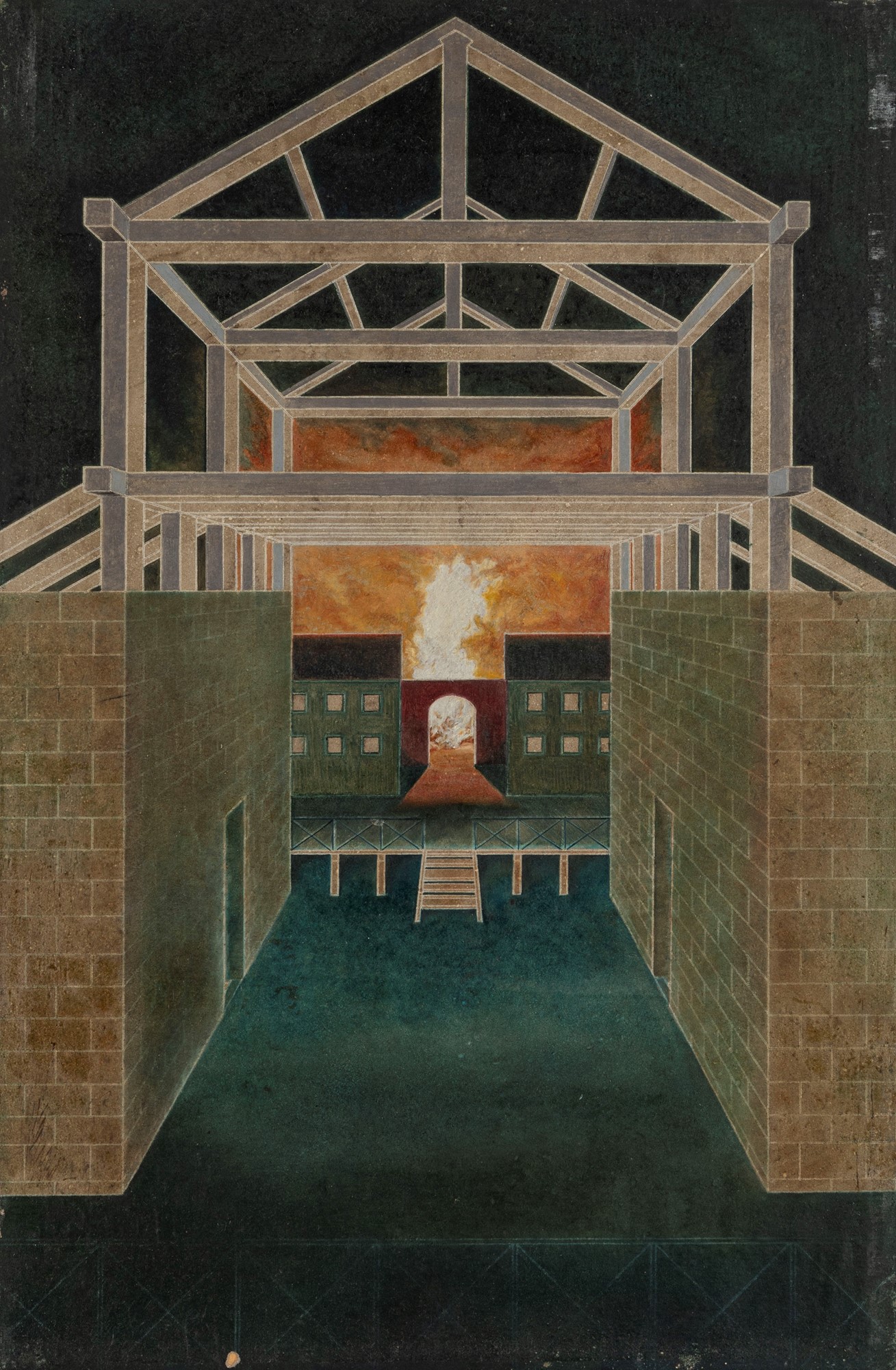 Arduino Cantafora (Milano 1945) - Fuochi urbani, 1995 | Finarte ...