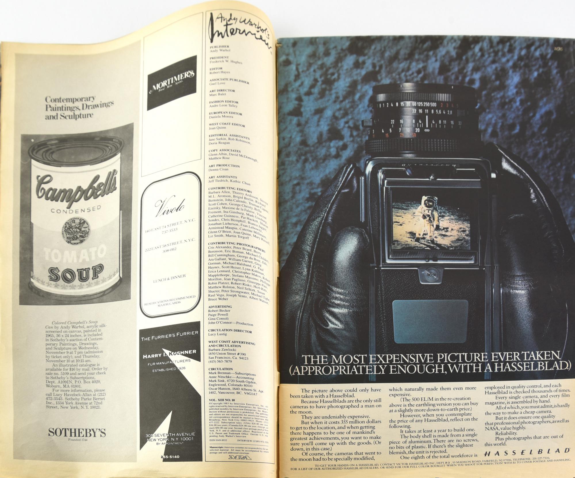 Andy Warhol INTERVIEW. RICHARD GERE pennafeltro su copertina della rivista,... | ITINERIS CASA D ...