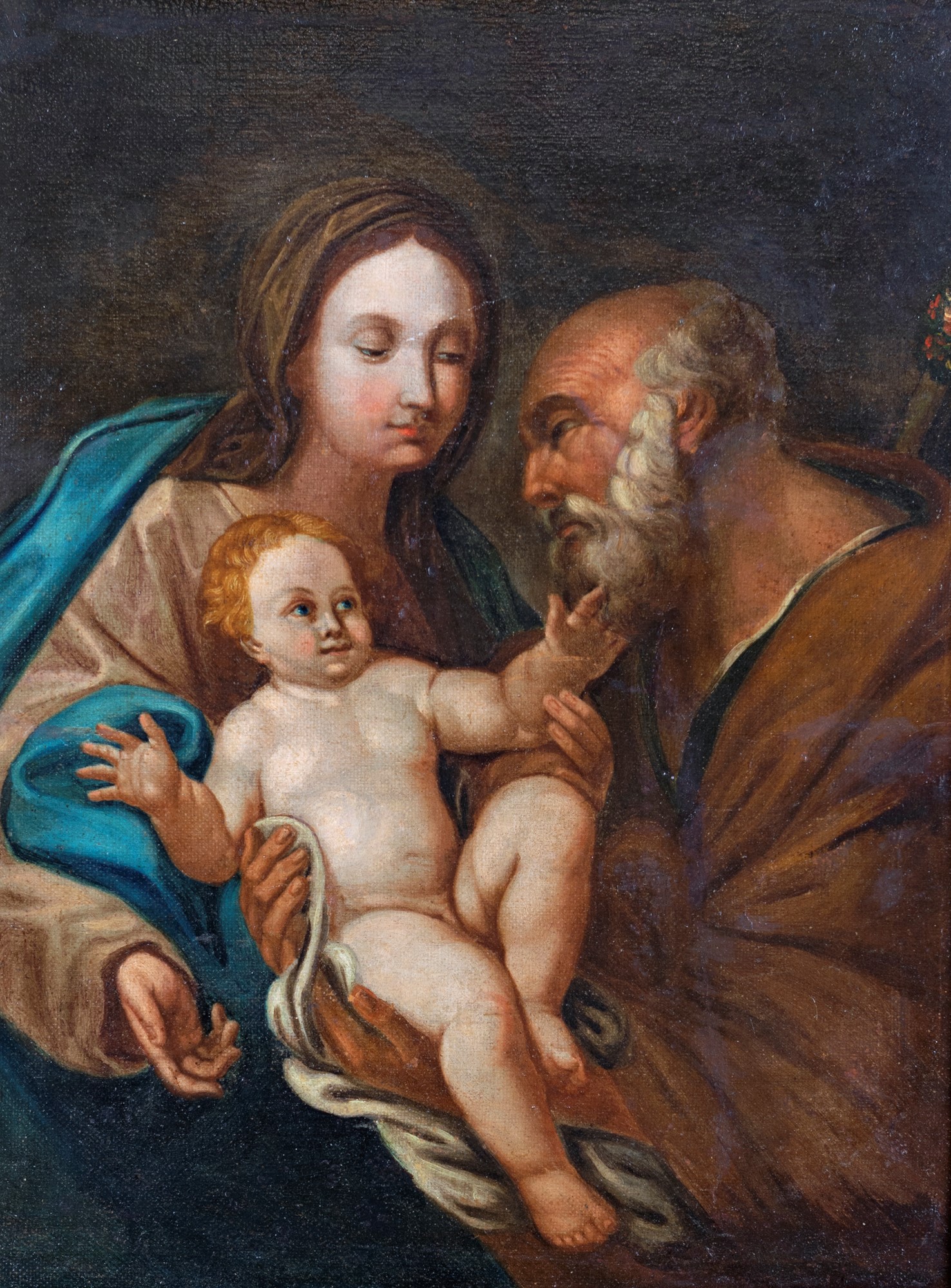 Pittore emiliano, fine del XVII/inizi del XVIII secolo ( - ) Madonna col Bambino e San Giuseppe ...
