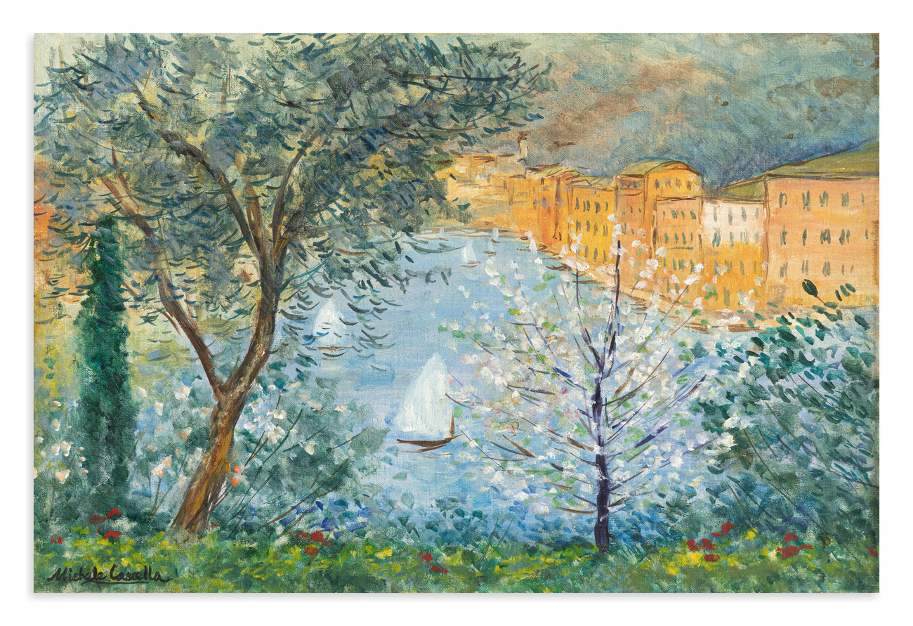 MICHELE CASCELLA (1892-1989) - Veduta di Portofino | Studio d'Arte Borromeo | ArsValue.com