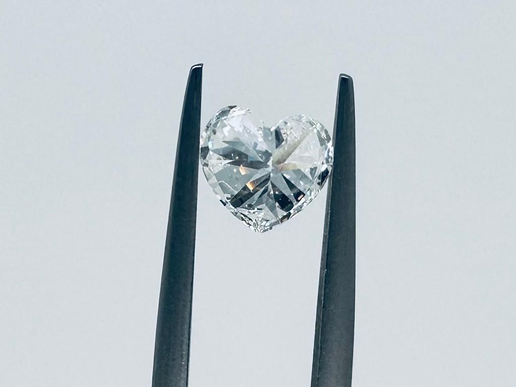 DIAMANTE 1,16 CT COLORE G - PUREZZA VS2 - TAGLIO CUORE - CERTIFICATO ...