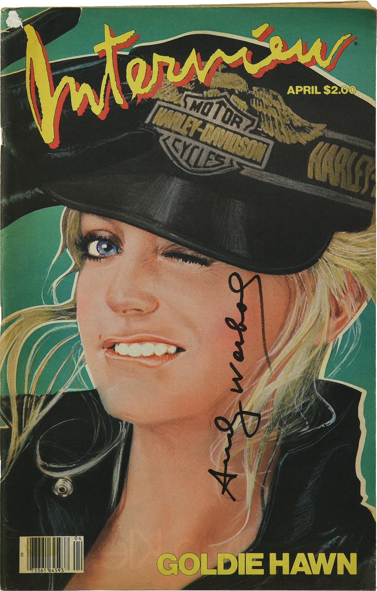 Andy Warhol (1928 - 1987) INTERVIEW, GOLDIE HAWN pennafeltro su copertina... | Itineris Casa d ...