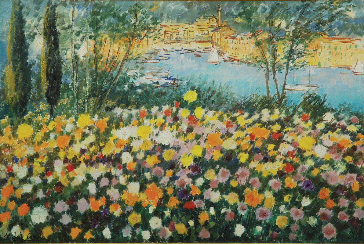 Cascella Michele (Ortona 1892 Milano 1989) “Portofino” olio su tela (cm... | Il Ponte Casa d ...