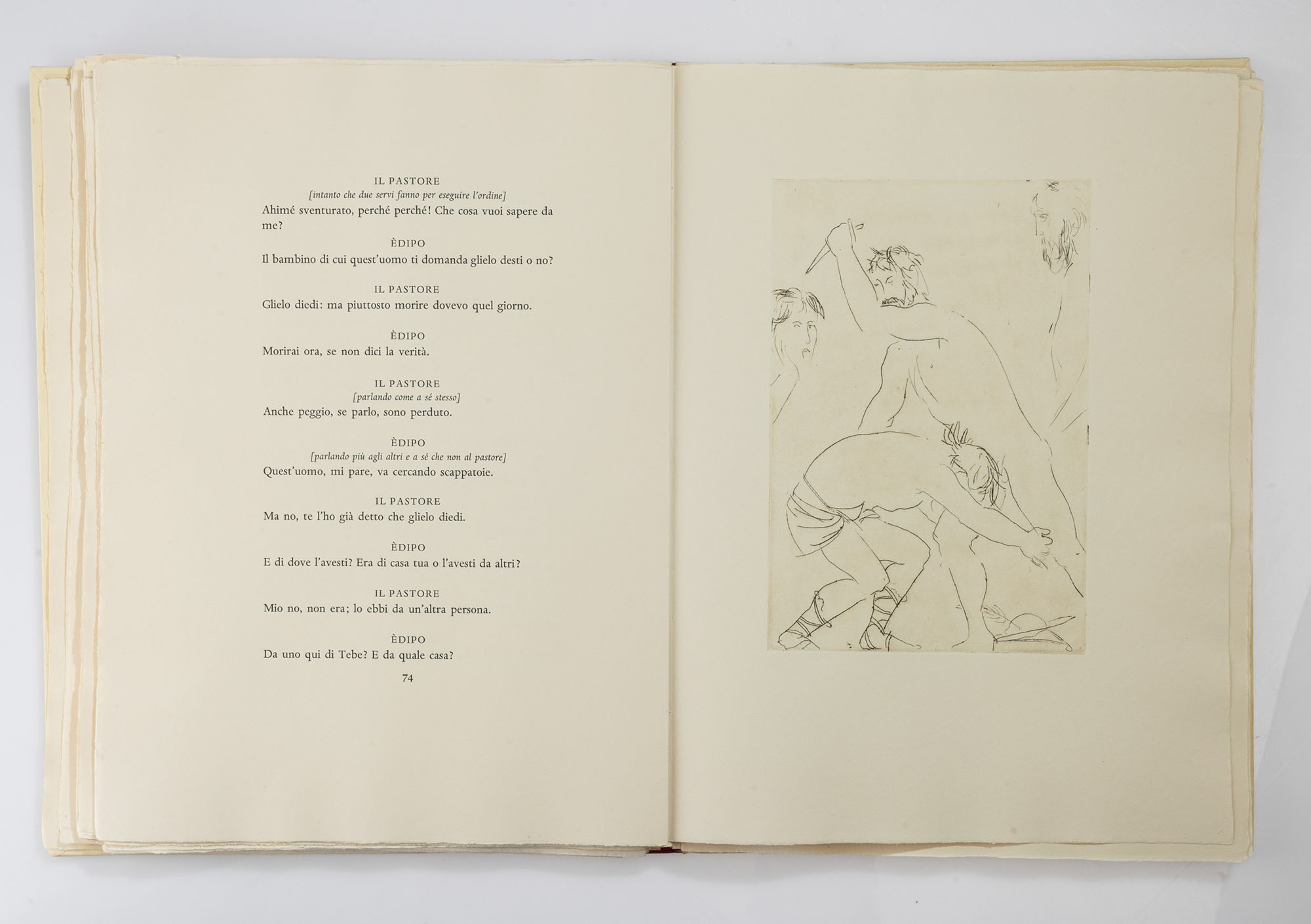 Giacomo Manzù 1908 Bergamo-1991 Roma, Edipo Re di Sofocle Es. 7/114. Il ...