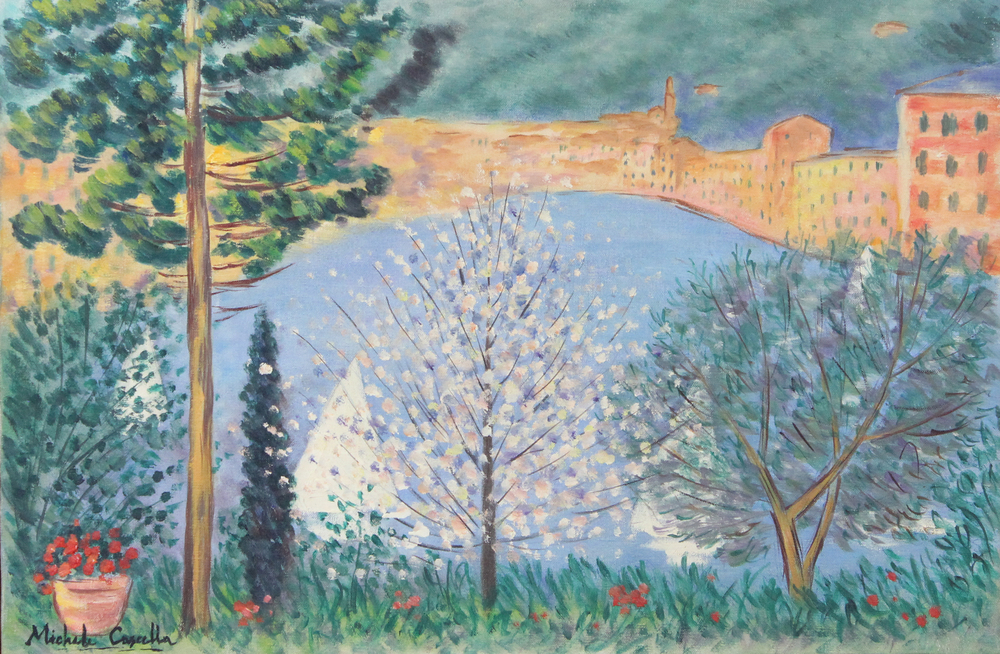Michele Cascella Portofino, 1981-84 ca., olio su tela, cm. 40x60, firmato in... | Mecenate Aste ...