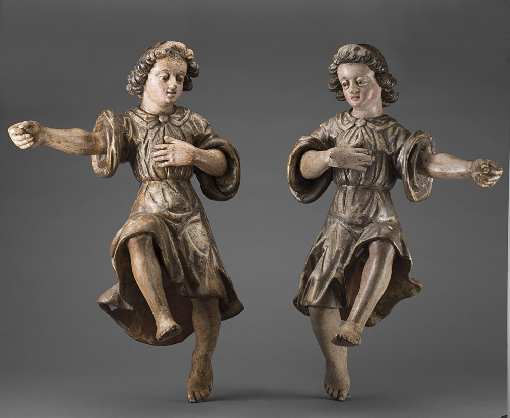 Scultore della fine del sec. XVII Coppia di angeli in legno laccato e dorato... | Il Ponte Casa ...