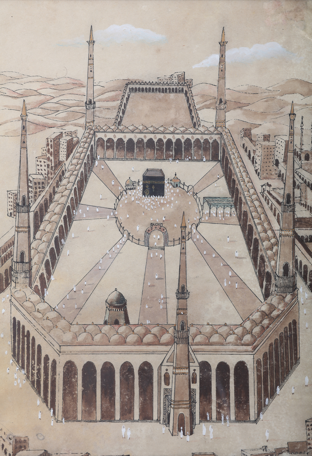 ARTE ISLAMICA Dipinto raffigurante Mecca Turchia, dinastia Ottomana, XIX... | Capitolium Art ...