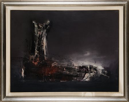 SANDRO LUPORINI (1930)Studio per mattatoio, 1959Olio su telacm ...