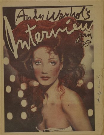 Andy Warhol INTERVIEW, MARISA BERENSON pennafeltro su copertina della... | ITINERIS CASA D'ASTE ...