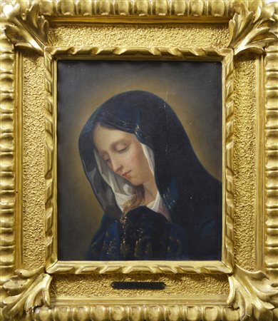 Alessandro Franchi (1838 - 1914) ADDOLORATA olio su tela, cm 29x24 ...