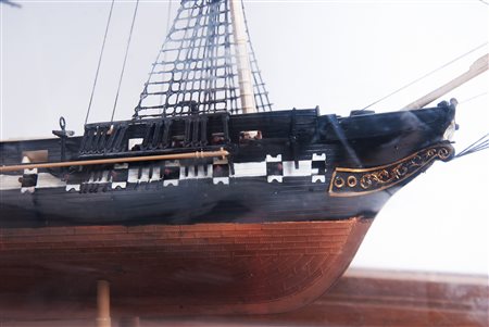 Scale model of a wooden brigantine. Early 20th c | Viscontea Casa d ...