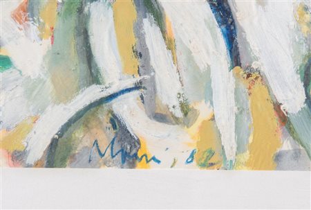 PIERO MANAI (Bologna 1951 - 1988) "Natura morta", 1982. Olio su carta ...