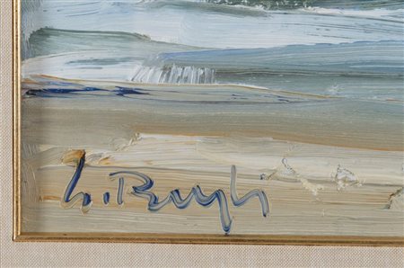 GUIDO BUGLI (Bologna 1912 - 2003) "Marina", 1984. Olio su tela. Cm ...