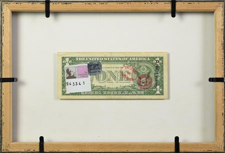 Andy Warhol (1928 - 1987) ONE DOLLAR pennafeltro su banconota, cm 6,5x15,5... | ITINERIS CASA D ...
