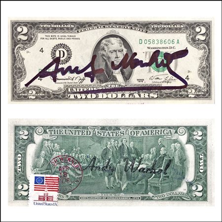 WARHOL ANDY Pittsburgh 1928 - New York 1987 "2 Dollars - D05838606A" | Art House Auction ...