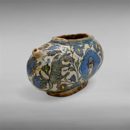 A pottery begger¿s bowl (Kashkul) Qajar Iran, 19th century Alms bowl ...