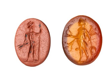 A lot of 2 hardstones Roman intaglios. Deities. | Bertolami Fine Art ...