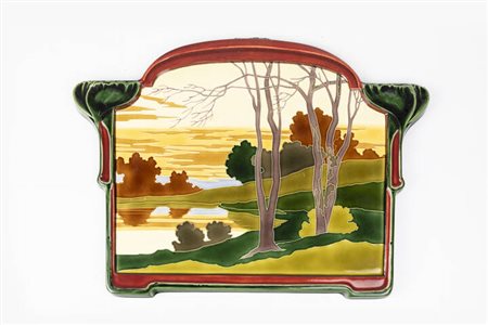 LUBER CARL SIGMUND (AMBITO DI ) 1868-c.1934 "Paesaggio Art Nouveau ...