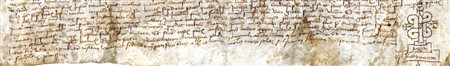 SWISS MEDIEVAL NOTARY MANUSCRIPT. Visp (Canton of Valais, South of ...